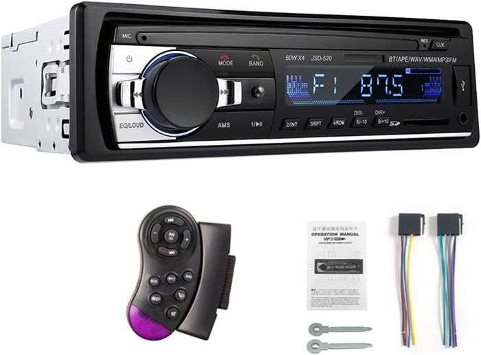 Autoradio Bluetooth Mains Libres 1 Din Autoradios Lecteur Mp3 Audio Numérique Interface Iso Fm ...