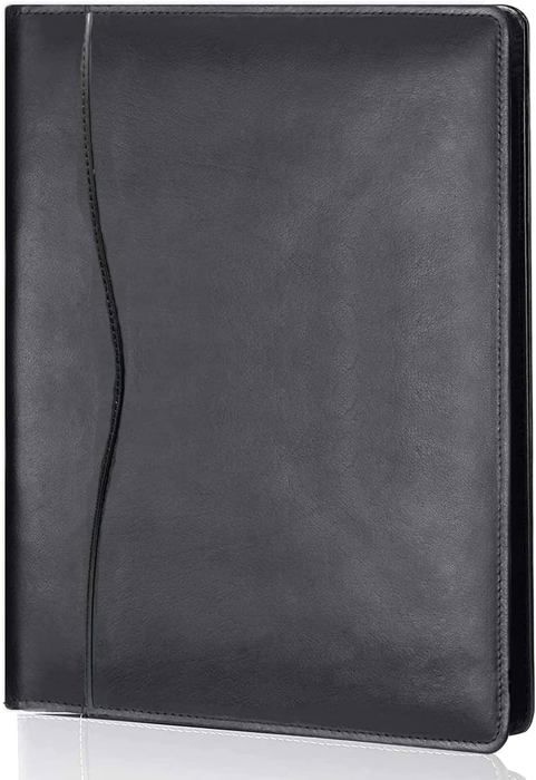 Portfolio En Cuir Pu A4, Porte Documents Pratique Porte Bloc Leathario Organisateur Multi-Poches ...