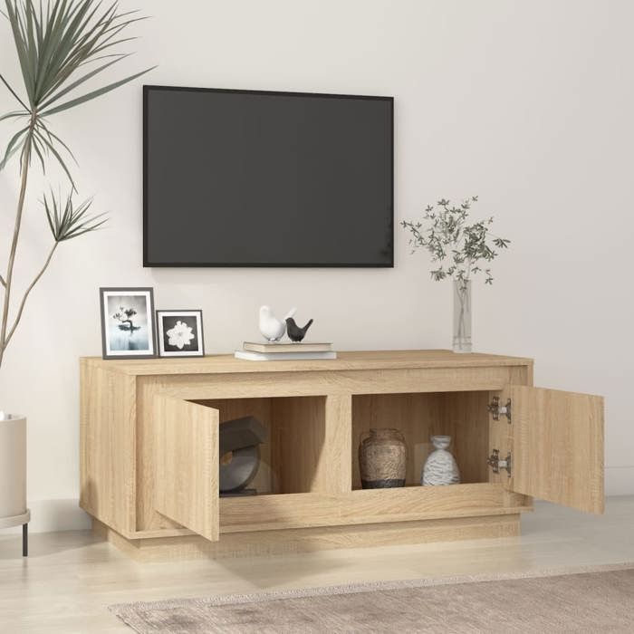 Table basse - BDM - chêne sonoma 102x50x44cm bois d'ingénierie ...