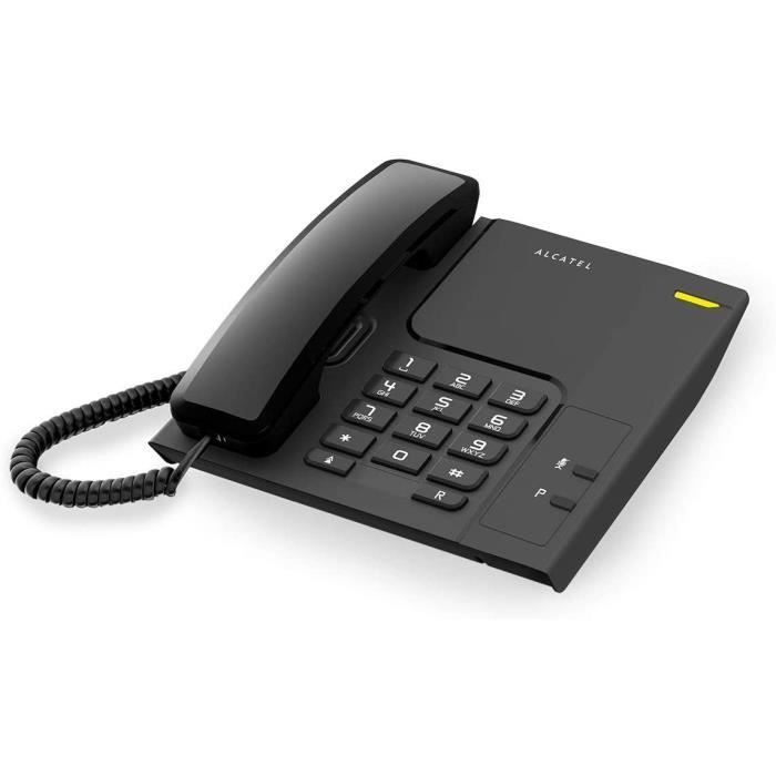 Téléphone filaire analogique Noir - Cdiscount Téléphonie