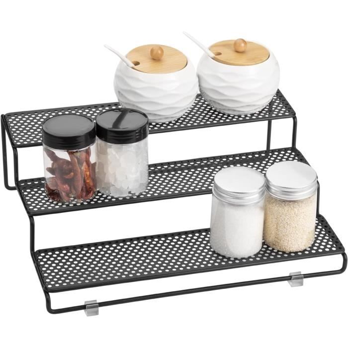 Étagère À Épices À 3 Niveaux, Étagère De Comptoir Pour Armoire De Cuisine, Placard, Garde-Manger ...