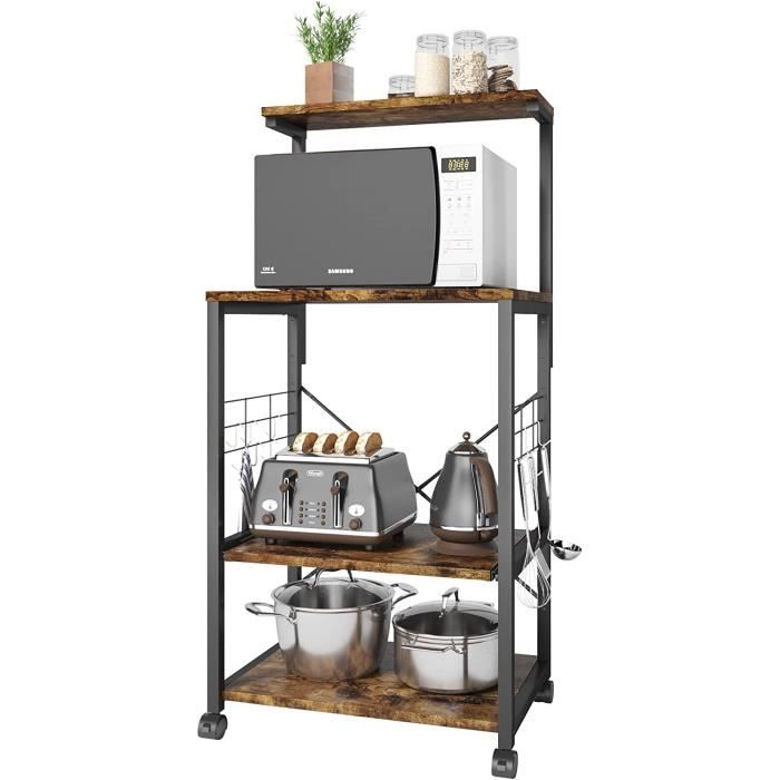 LIWI-Étagère de rangement utilitaire pour four à micro-ondes avec ...