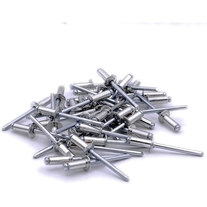 Lot de 5 rivets aveugles à tête plate en acier inoxydable VA A2 V2A 6 x ...