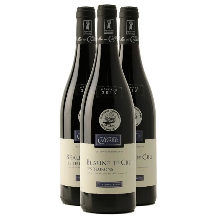 Beaune 1er Cru les Teurons Rouge 2021 - Lot de 3x75cl - Domaine Cauvard ...
