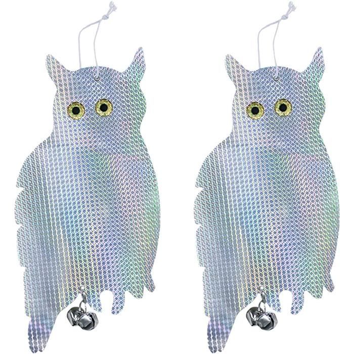 Hibou Réfléchissant Lumineux 2pcs Hibou Anti Pigeons,Effaroucheur ...