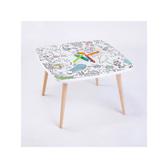Table en bois à colorier - Coloritable - La Plongée - Chambre d'enfant ...