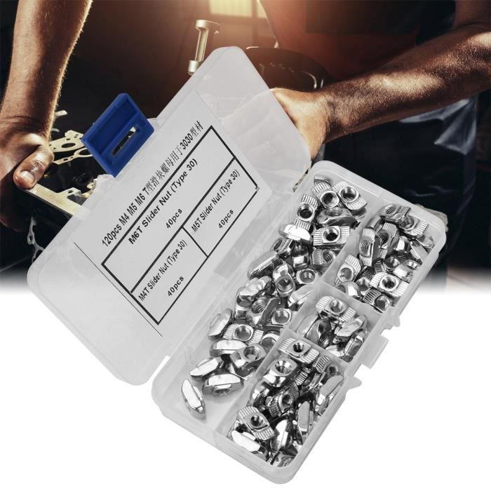 Crou coulissant à rainure en T Bloc coulissant d'écrou à fente en T, écrou coulissant durable à ...