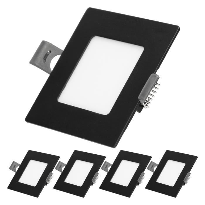 Ecd Germany 5x Led Panel Spot Encastrable 3w Remplace 25w Halogène