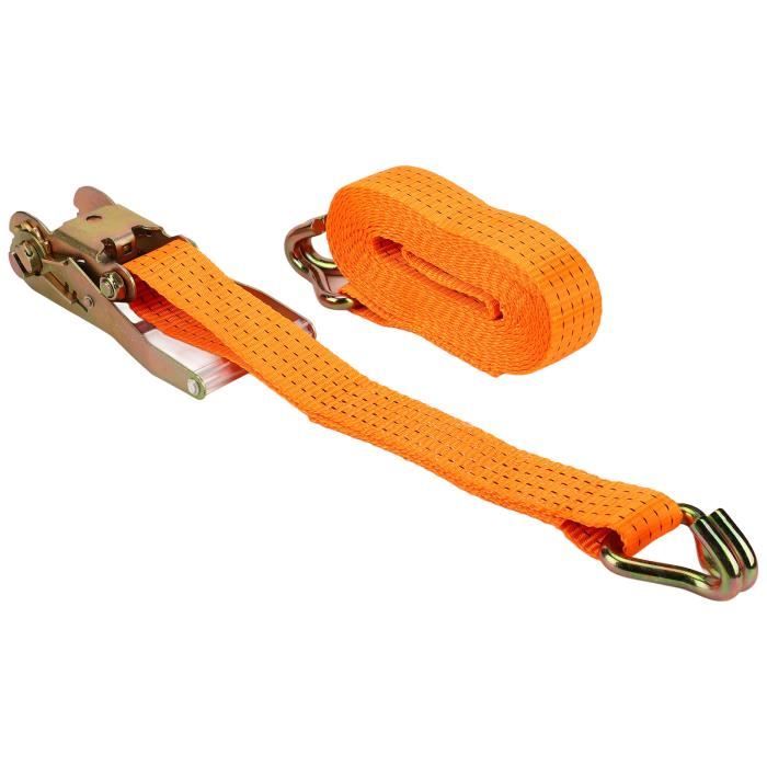 WEI Sangle à cliquet Sangles d'arrimage orange 6mx50mm 11023lb Sangles ...