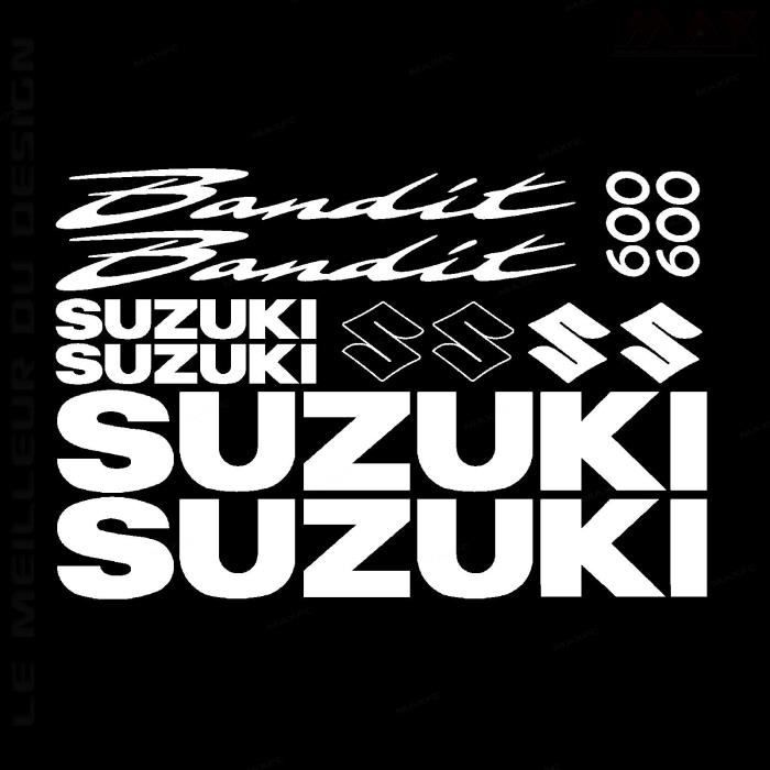 12 sticker Bandit – BLANC – sticker SUZUKI Bandit GSXF 600 - SUZ411 ...
