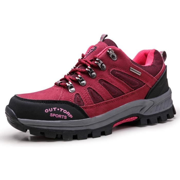 Chaussures de randonnee Chaussures montantes Hi... rouge - Cdiscount ...