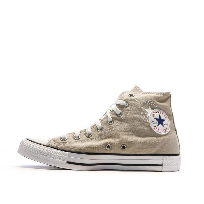 Baskets CONVERSE CTAS HI NUTTY Beige - Adulte - Lacets - Plat Beige ...
