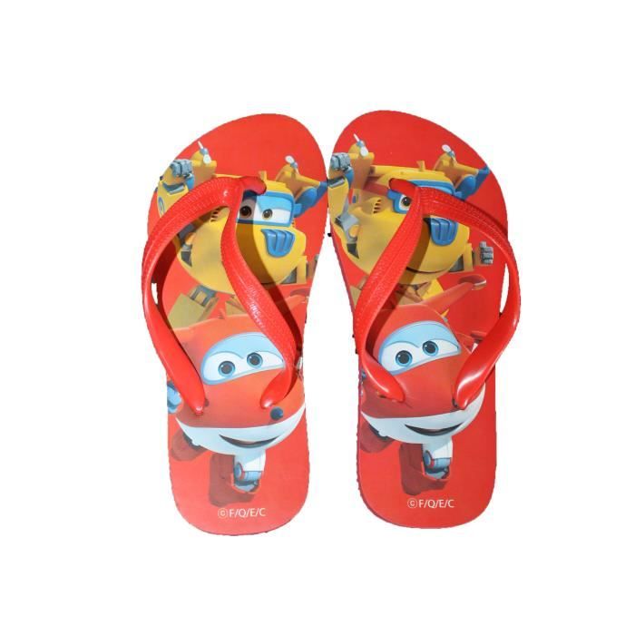 Tongs enfant Super Wings rouge - matière synthétique facile à nettoyer ...