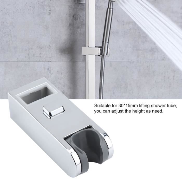 Support de douche - QIILU - Barre coulissante - Matériau ABS - Finition ...