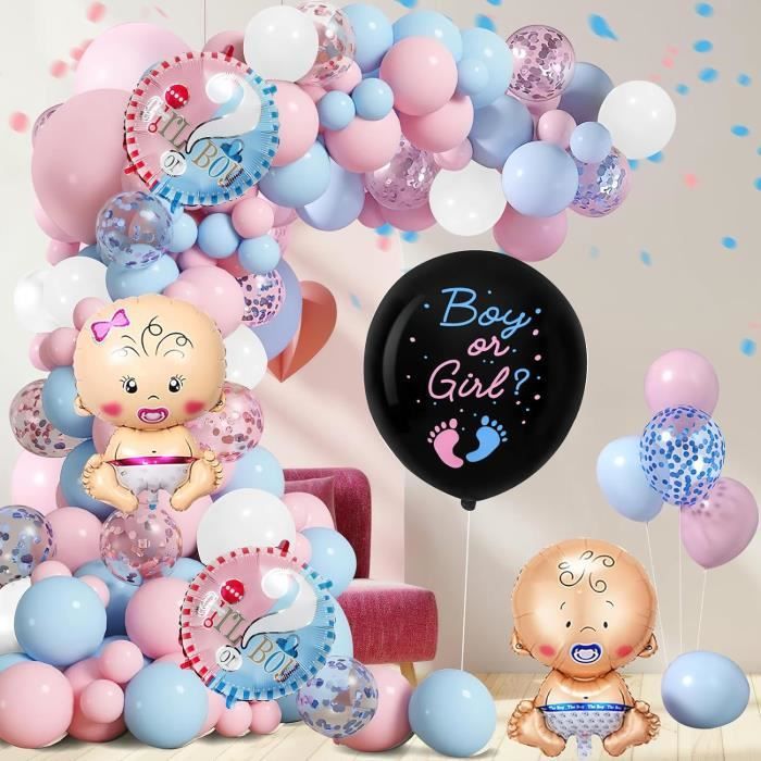 Ballon Gender Reveal, 128 Pièce Ballon Gender Reveal Fille Ou Garcon ...