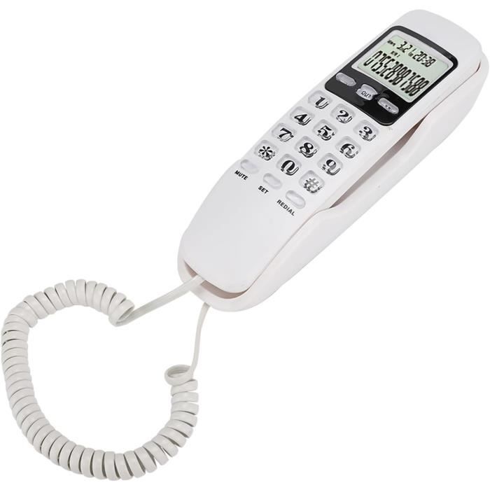 Téléphone Fixe Filaire Mural, Système Double Dtmf-Fsk Téléphone De ...