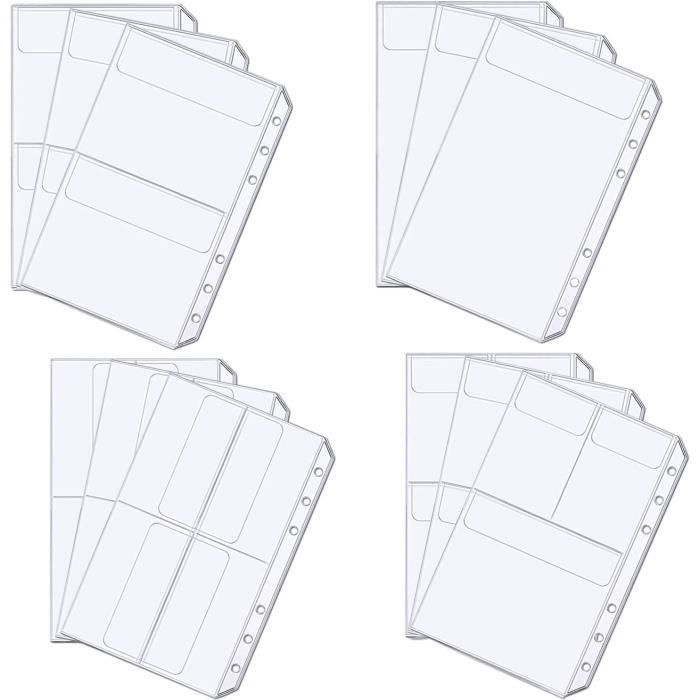 Delsen 12 pièces A5 Pochette Budget enveloppe 6 Trous Dossier en ...