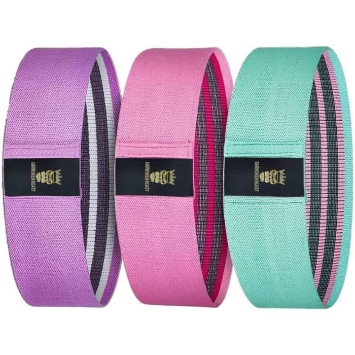 Rubans élastiques de musculation, Set de 3 bandes élastiques de fitness ...