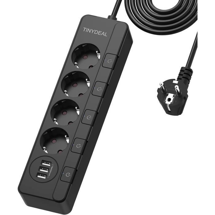 Multiprise Electrique (4000W-16A), Multiprise Parafoudre 500J Avec ...