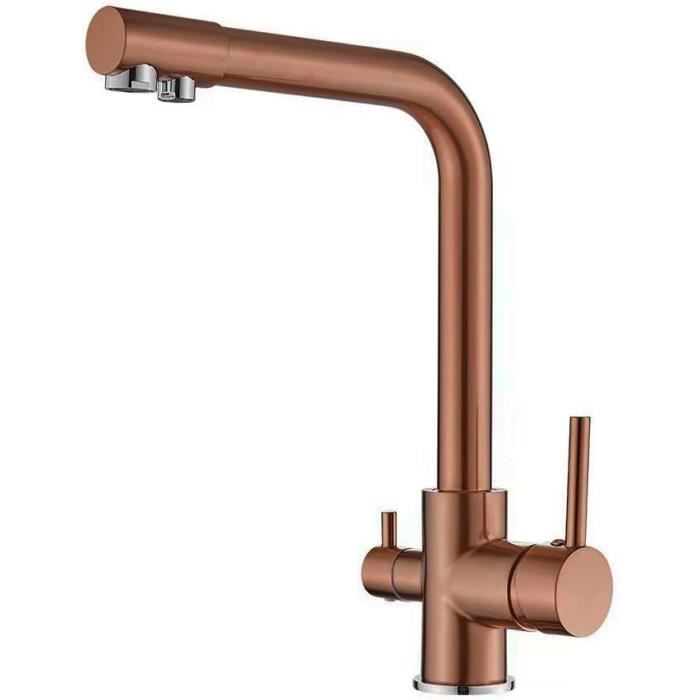 Robinet De Cuisine 3 Voies Pour Osmose Monocommande Rotatif À 360° Pour ...