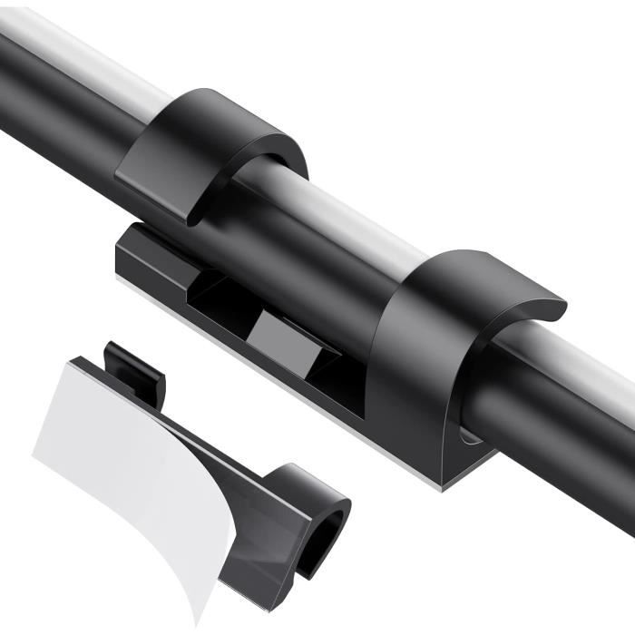 30Pcs Clips Cables Adhésifs, Clips De Fixation Ronds En Plastique ...