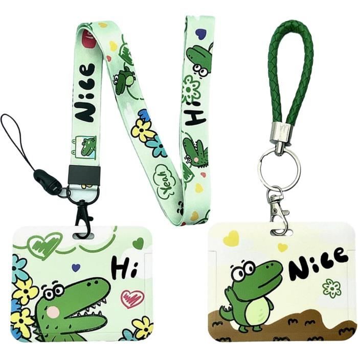 Lot De 2 Porte Badge Tour De Cou Porte Badge Crocodile Porte Badge ...