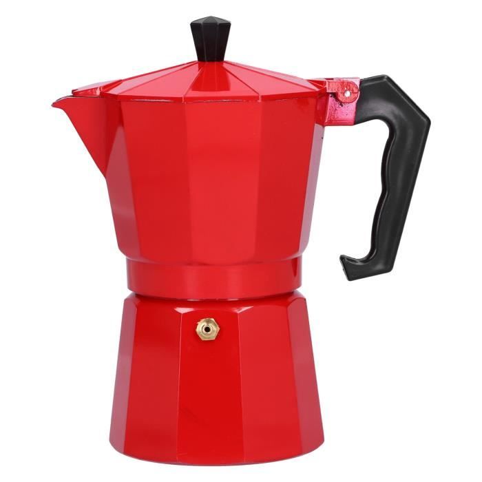 BEA Pot à café 300ml Octogonal Rouge Aluminium Durable Moka Pot à Café ...