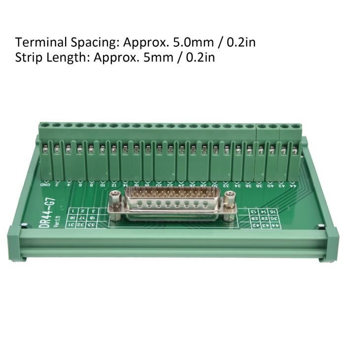 Bornier de transfert DR44‑G7 Terminal mâle Module PCB Bornier mâle DC ...