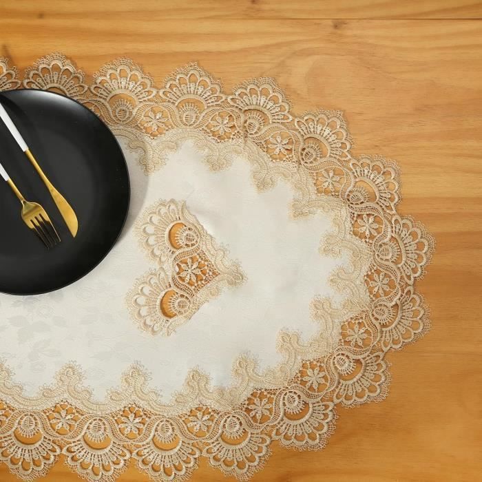 Dentelle Chemin De Table Ovale Nappe Brodée Dentelle Napperons ...