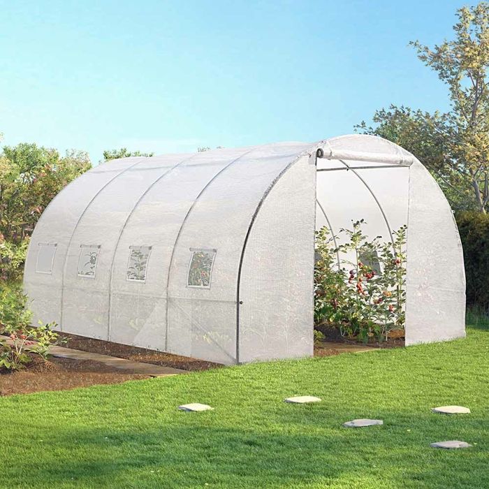 Bâche de rechange pour serre tunnel 4 saisons blanche - Cdiscount Jardin