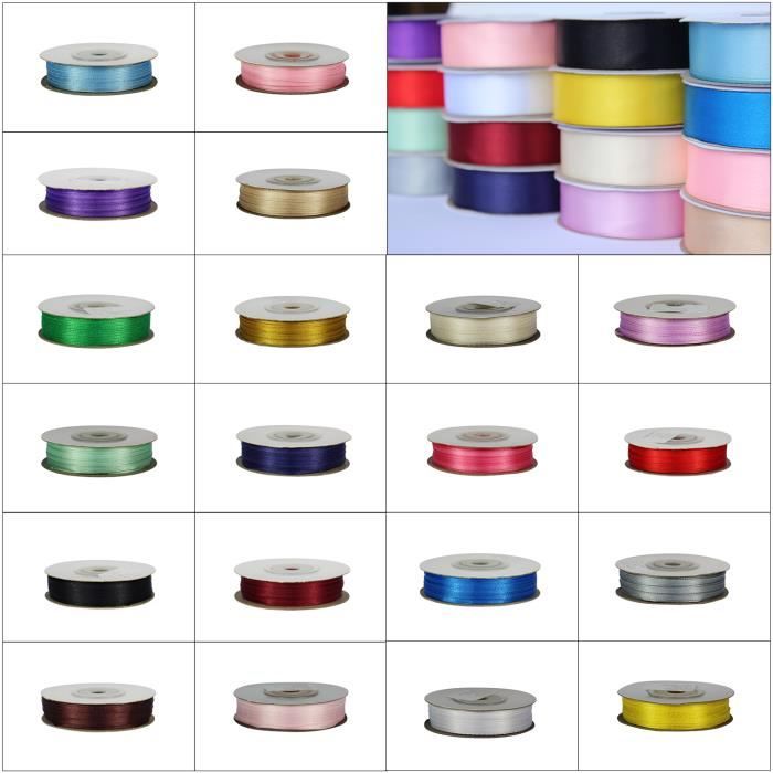 Trimming Shop 6mm x 25m Ruban Tissé Rubans Polyester Double Face ...