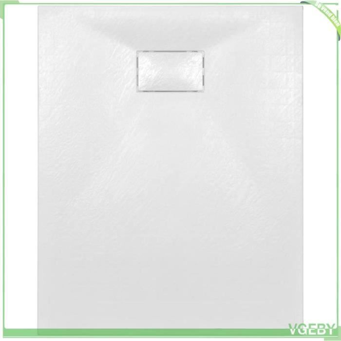 Bac de douche - VGEBY - SMC Blanc - 100 x 80 cm - Antidérapant ...