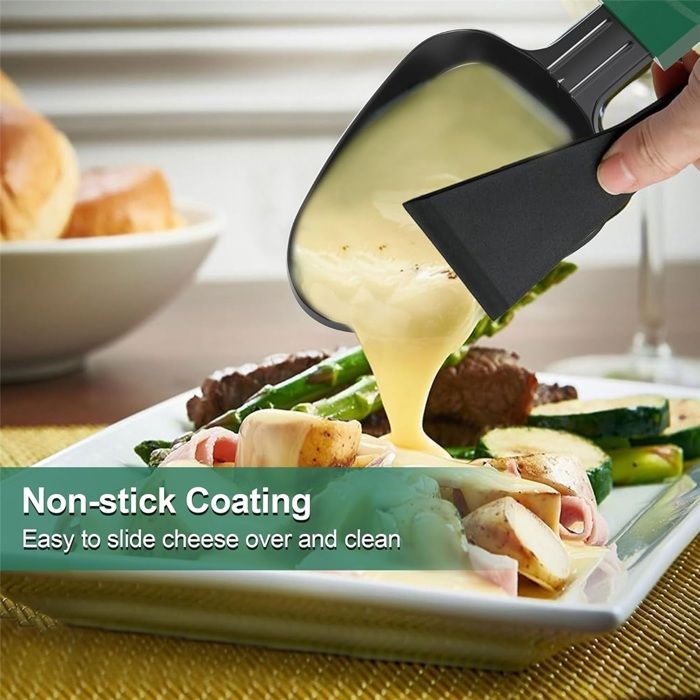 Lot de 8 Poêlon Raclette Triangulaire Anti-adhésif, Coupelle Raclette ...