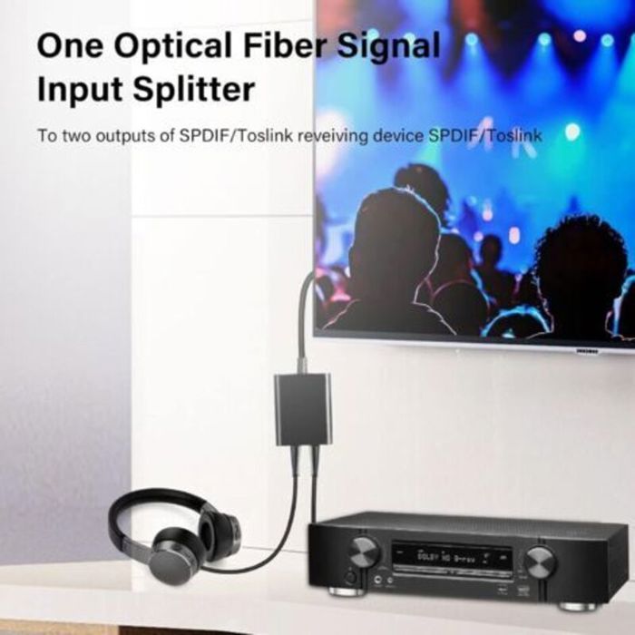 Câble optique audio splitter Toslink 1/2 - 1, Répartiteur fibre optique ...