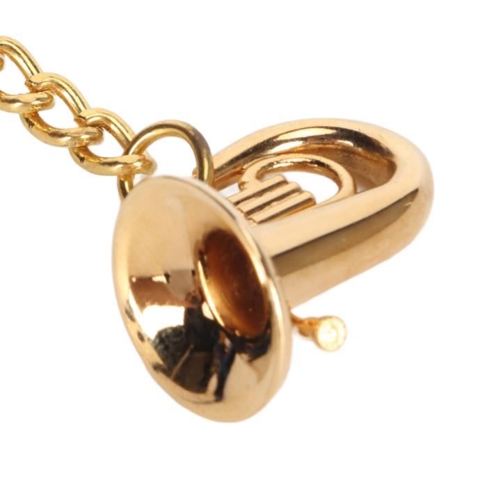 Zerodis mini instrument tuba Porte-clés Tuba en laiton porte-clés ...