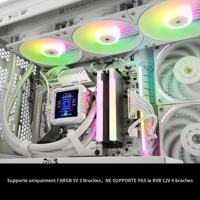 Refroidisseur CPU AIO avec écran LCD - DEBSY - Fw Pro 360 Argb - Écran ...