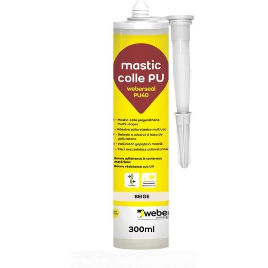 Mastic Silicone - Weberseal Pu40 Mastic-colle Base Pu 300ml Beige ...