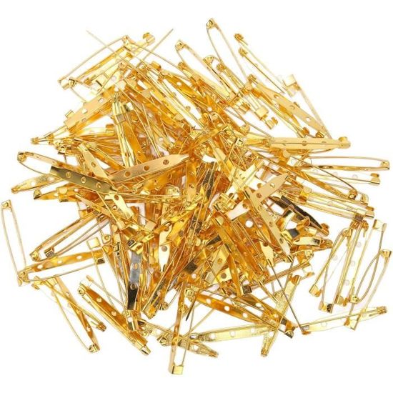 Épingles De Sécurité À Coudre, 1,6 Pouces Safety Pin Gold Sans Danger ...
