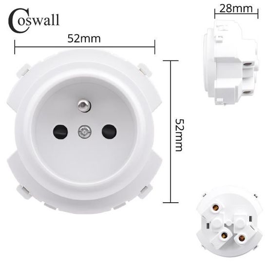Prise,French Socket-220-250V--interrupteur mural avec panneau en verre ...