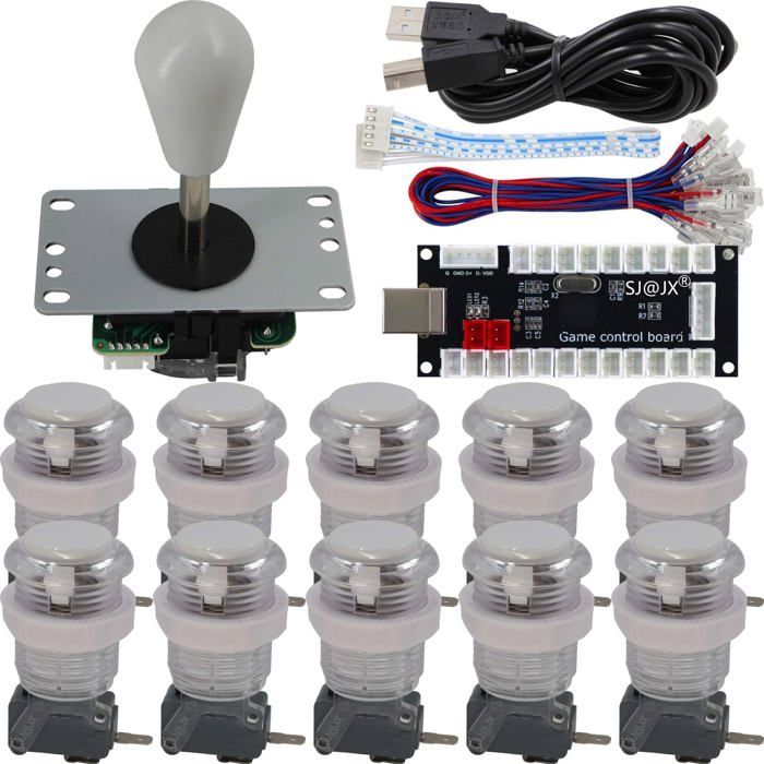 Arcade Game Controller DIY Kit Microswitch Button 4&8 Way Joystick Zero Delay USB Encodeur ...