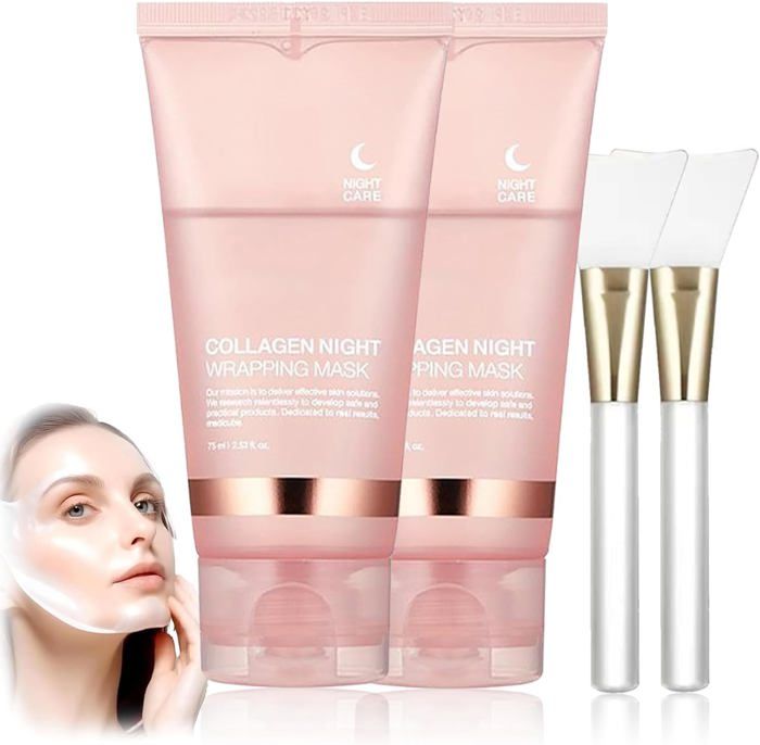 Masque Collagene Visage ,Collagene Night Mask,Masque Facial Pelable De ...