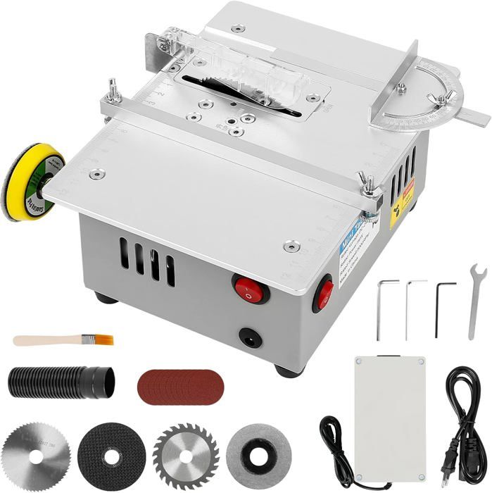 Mini scie circulaire de table avec ponceuse à bande, bloc d ...