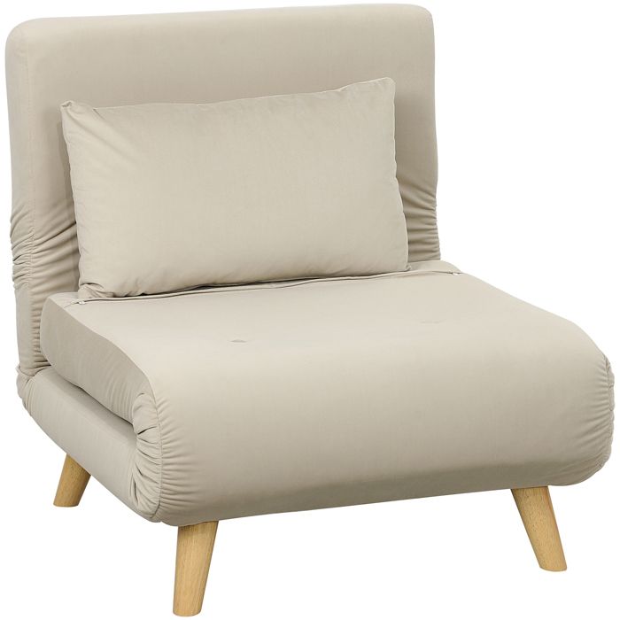 Chaise longue HOMCOM, chaise pliante avec fonction lit, chaise de repos ...