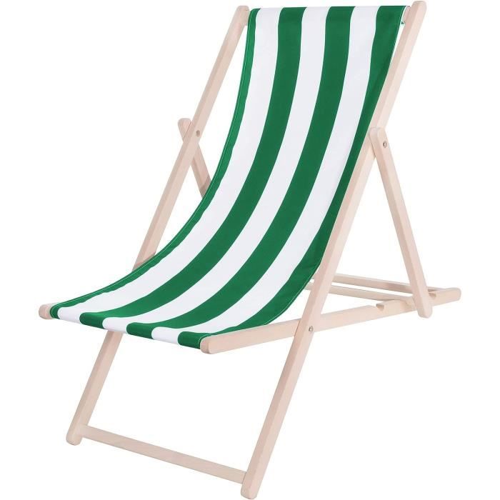 Chaise Longue Pliable En Bois Massif Pour Jardin Et Petits Balcons Système De Sécurité 3 ...