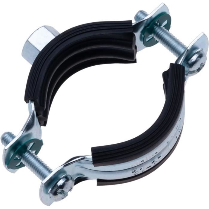 47-52Mm Collier De Serrage Avec Revêtement En Caoutchouc Noir ...