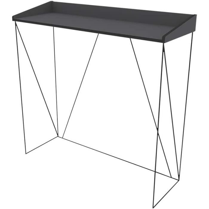 GRAPH - Console industrielle - Coiffeuse minimaliste (anthracite - noir ...