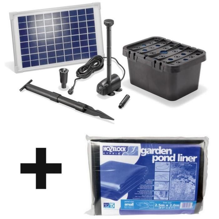 Kit bassin complet - EBS231 - 750L max - Pompe solaire 600L-10W ...