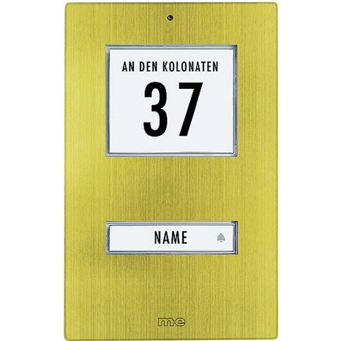 Plaque de sonnette en alu doré 1 foyer - Cdiscount Bricolage