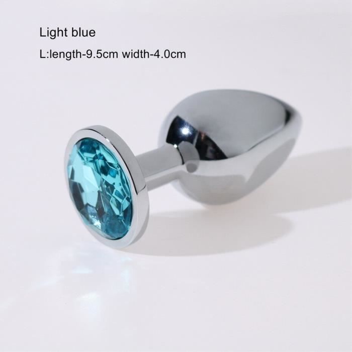 (light blue L)Seaseliz – Plug Anal étanche en acier inoxydable, toucher ...
