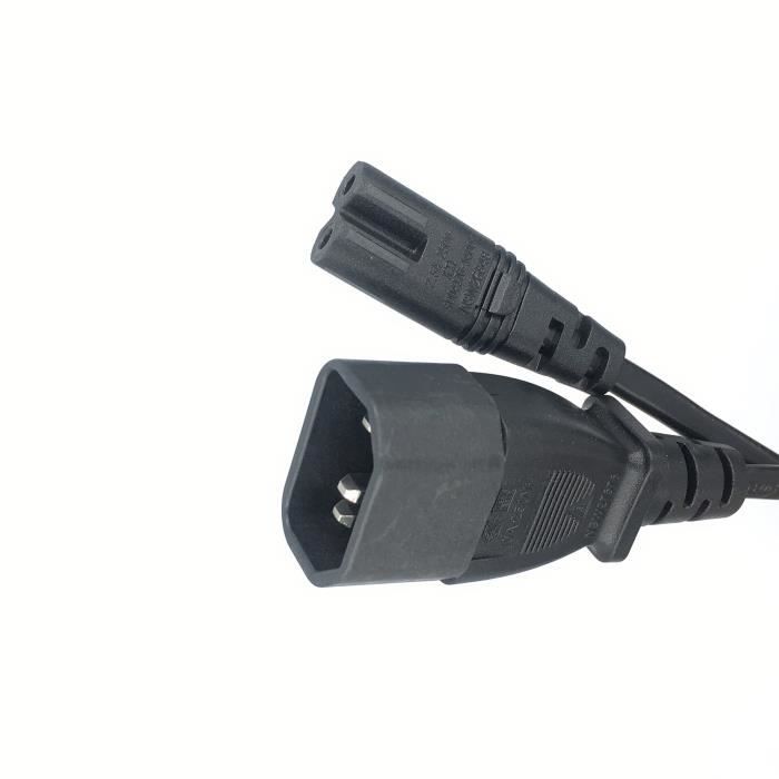 Multiprise Iec 320 C14 3pin Fiche Mâle Vers Figure 8 C7 2pin Femelle